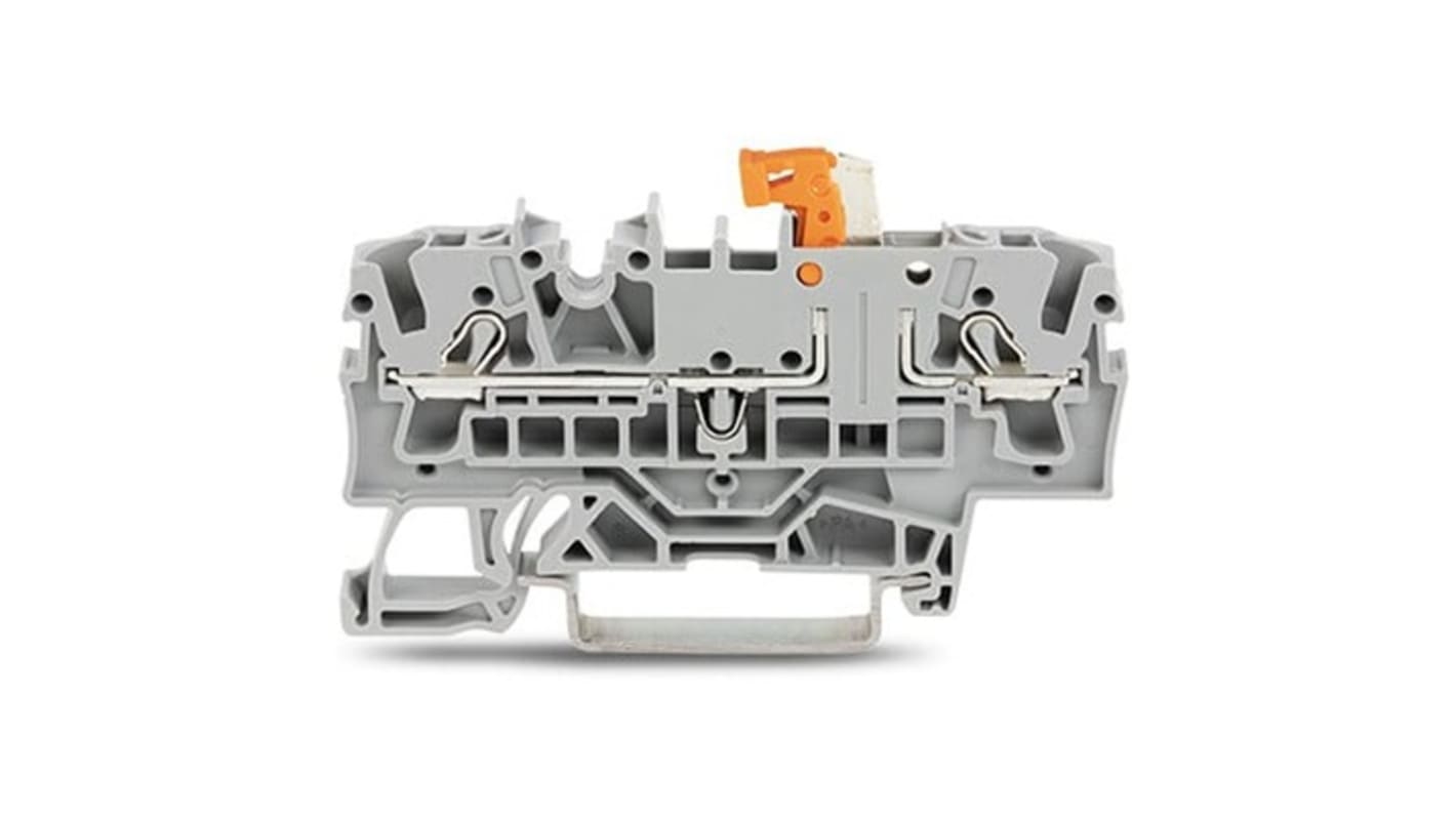 2002-1671 | Wago TOPJOB S Series Grey DIN Rail Terminal Block, 2.5mm², 1-Level, Push-In Cage ...