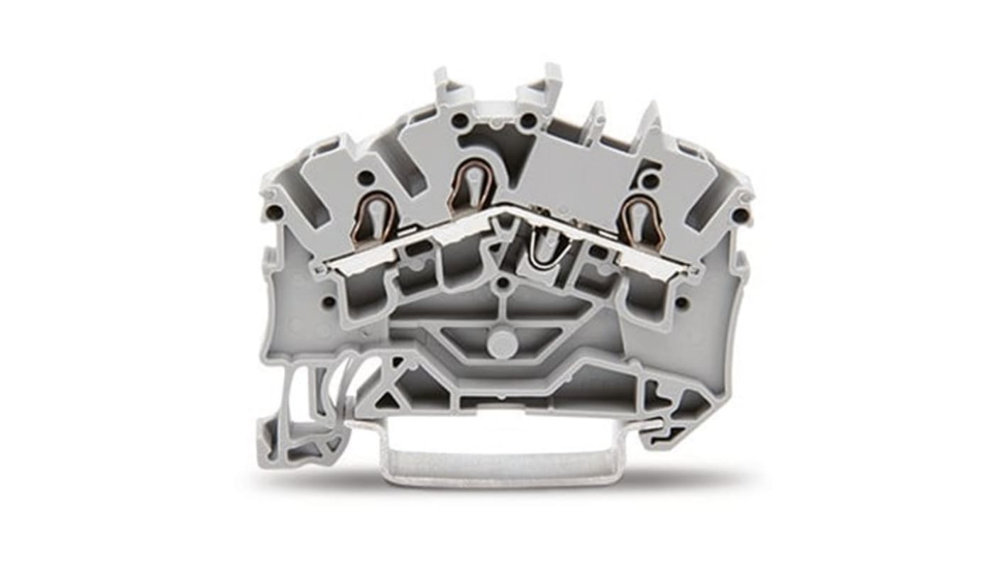 2002-6301 | Wago TOPJOB S Series Grey DIN Rail Terminal Block, 2.5mm² ...