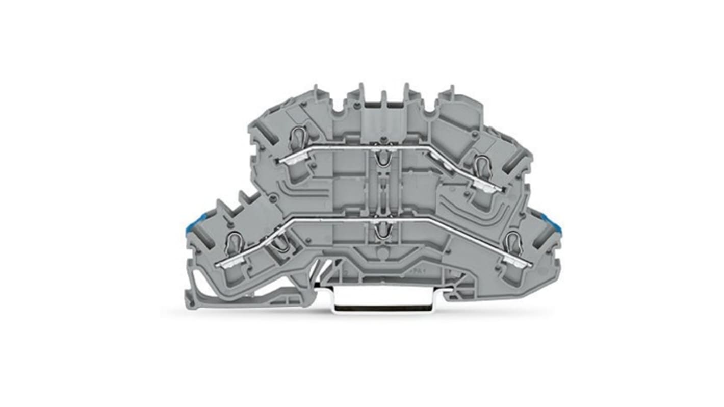 2002-2602 | Wago TOPJOB S Series Grey Double Level Terminal Block, 2 ...