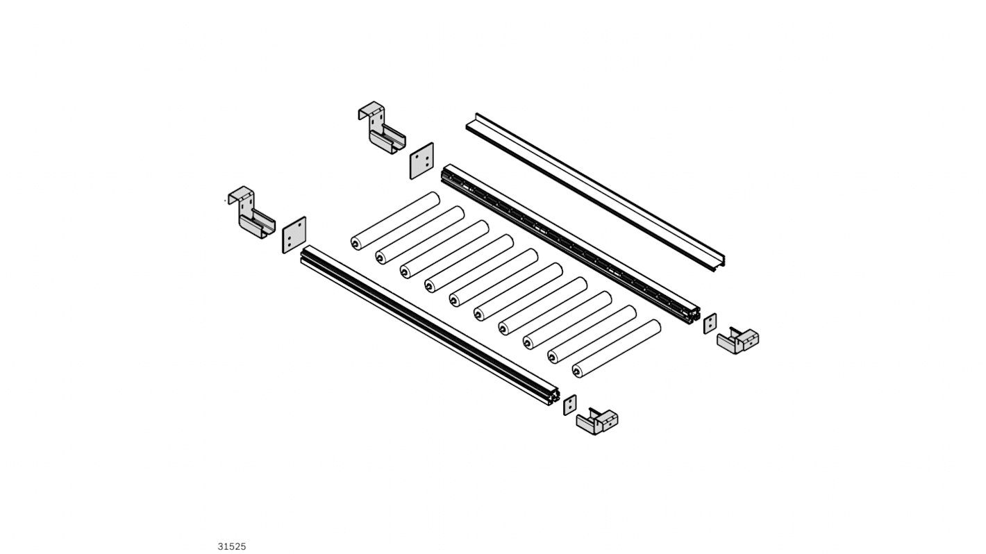 3842526034 | Bosch Rexroth Profile Rail, 3m Length | RS