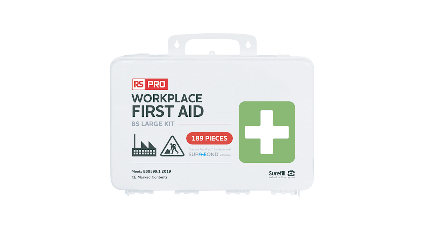 RS PRO First Aid Kit for 100 Person/People, Carrying Case | RS