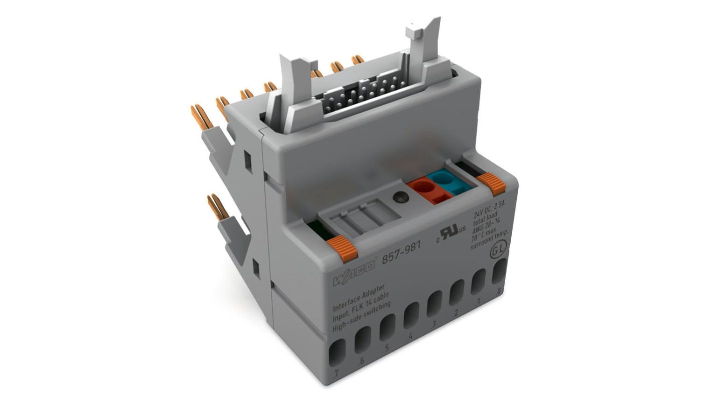857-981 | Wago 857 Series 14-Contact Male Interface Module, DIN 41651 ...
