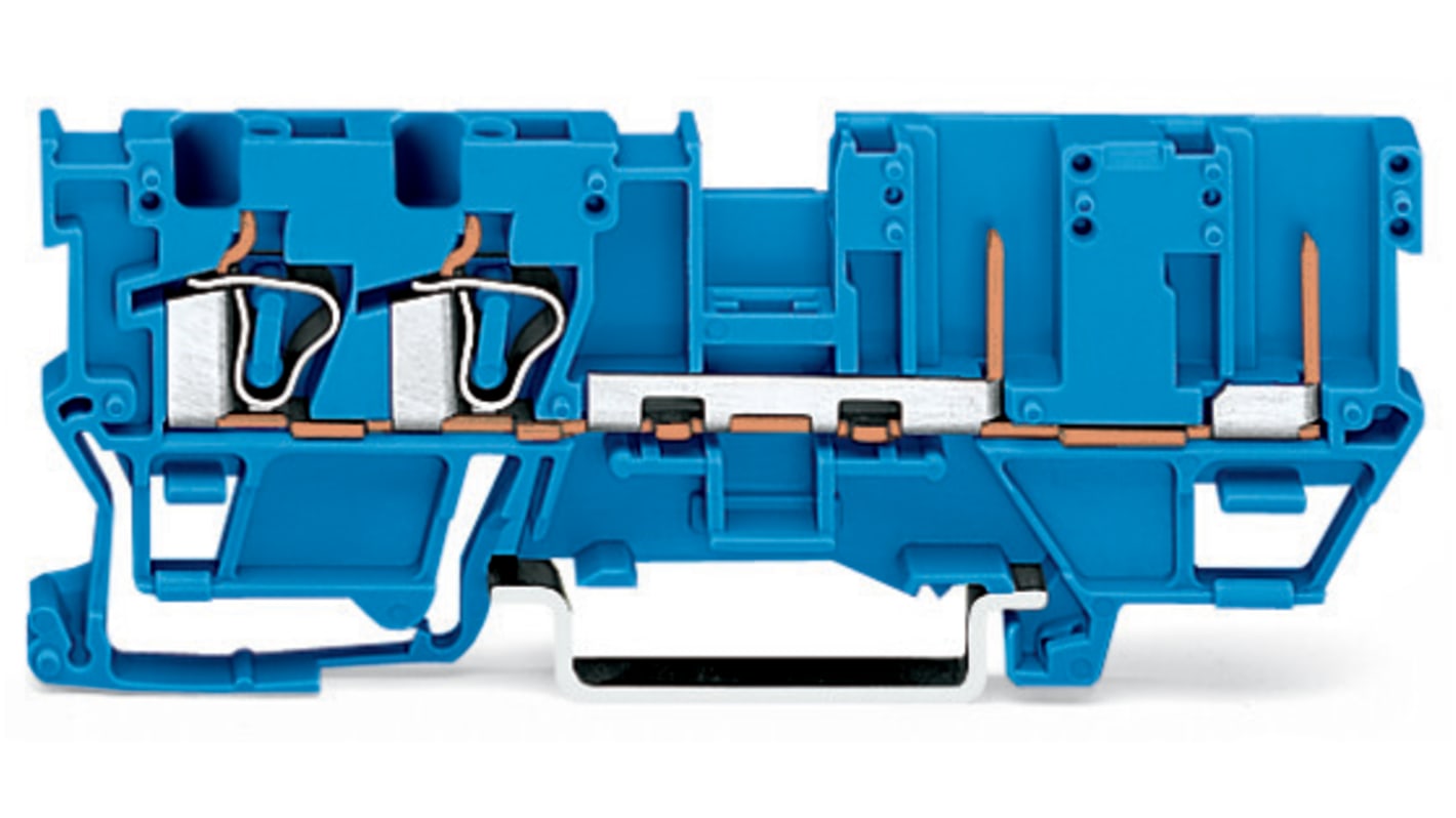769-171/000-006 | Wago 769 Series Blue Carrier Terminal Block, 4mm², 1 ...