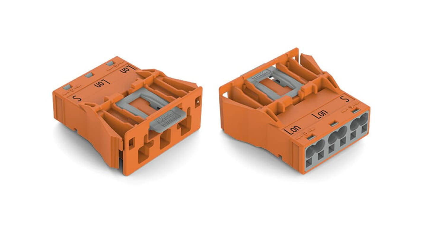 770-2353 | Wago 770 Series Plug, 3-Pole, Snap-In, 25A, IP20 | RS
