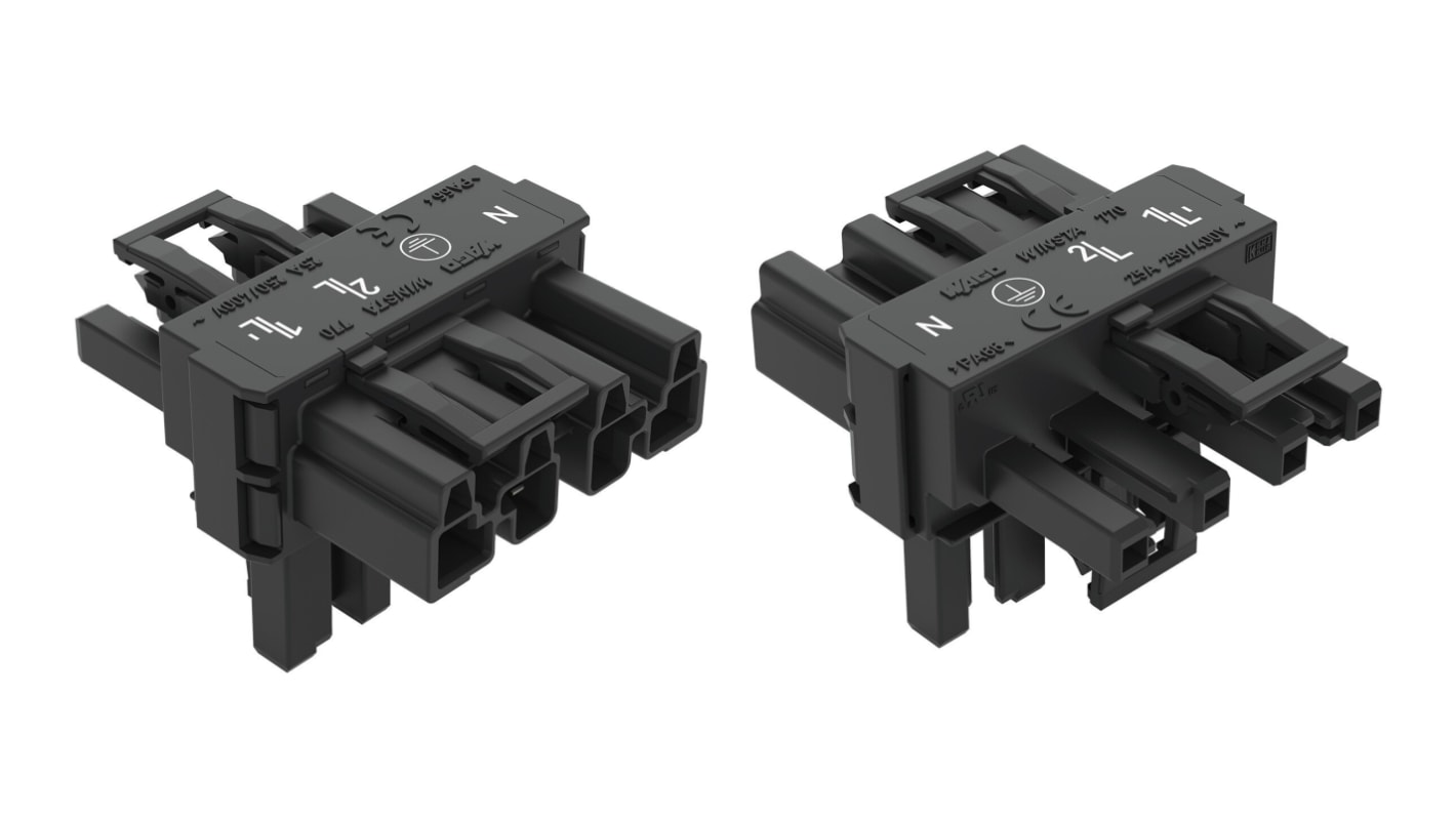 770-627 | Wago 770 Series Distribution Connector, 4-Pole, Female, Male ...