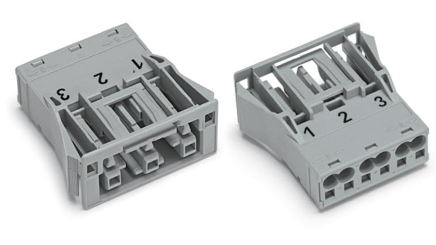 770-743 | Wago 770 Series Socket, 3-Pole, Female, Snap-In, 25A, IP20 | RS