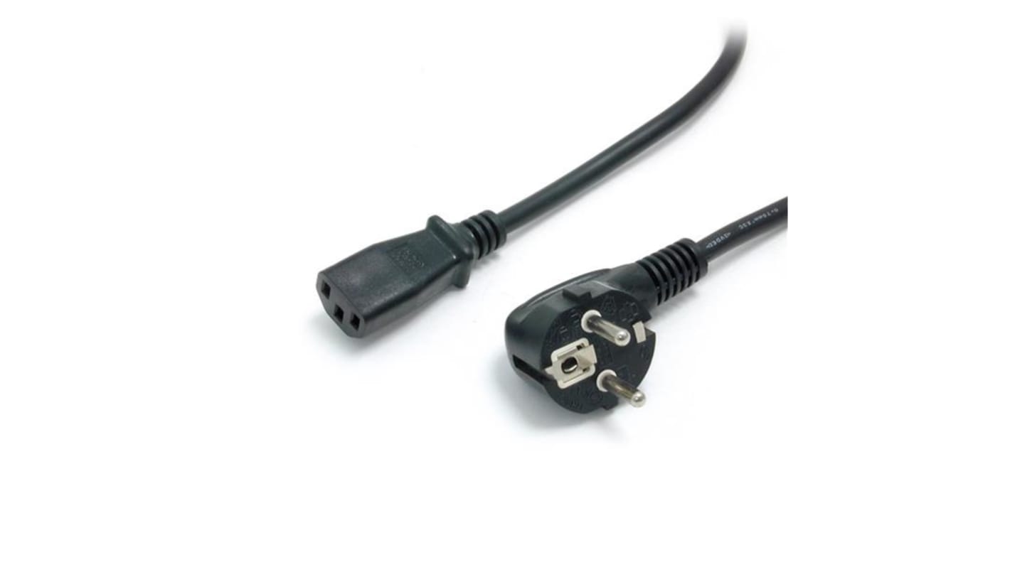 PXT101EUR | StarTech.com Right Angle CEE 7/7 Plug to Straight IEC C13 ...