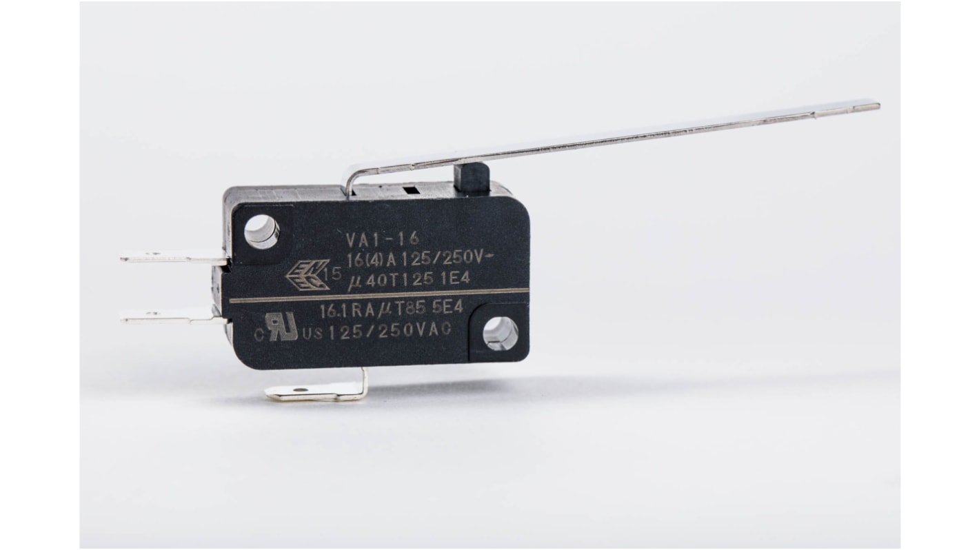 VA1-16L1-03D0-Z | Zippy Lever Snap Action Micro Switch, Solder Terminal ...