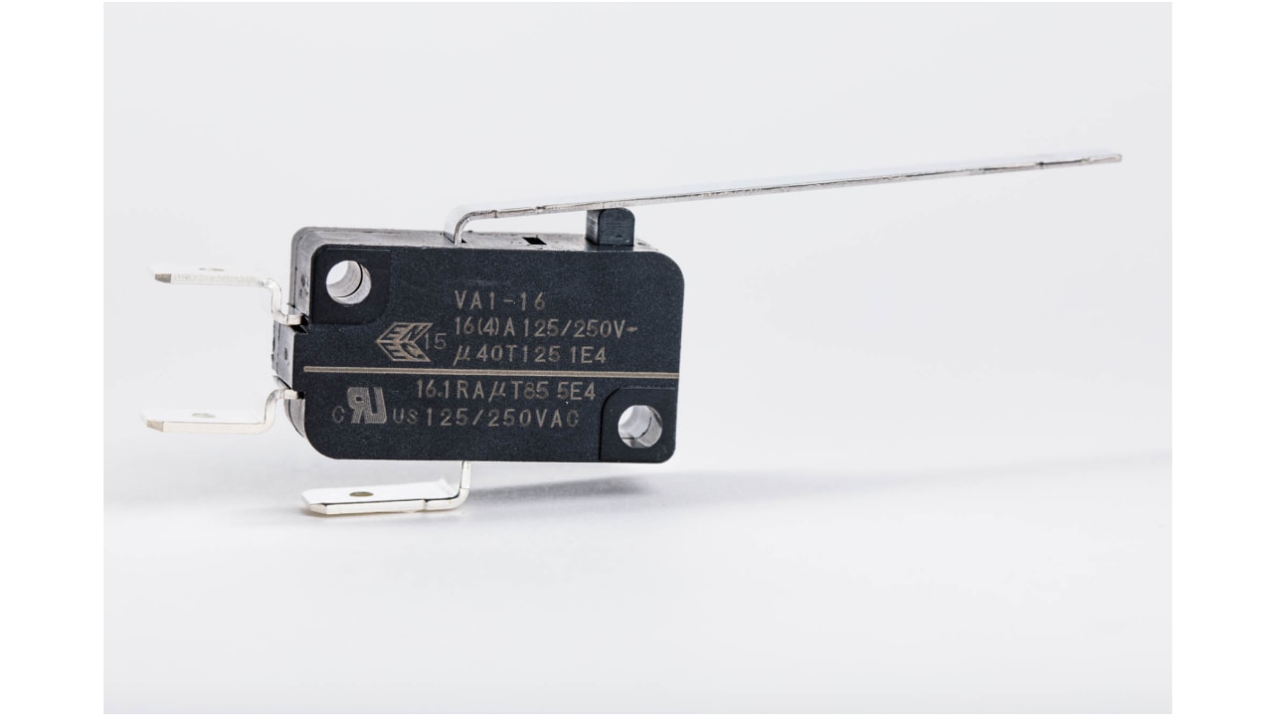 VA1-16L1-03E0-Z | Zippy Lever Snap Action Micro Switch, Solder Terminal ...