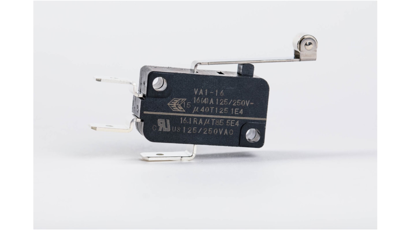 VA1-16L1-06E0-Z | Zippy Roller Lever Snap Action Micro Switch, Solder ...