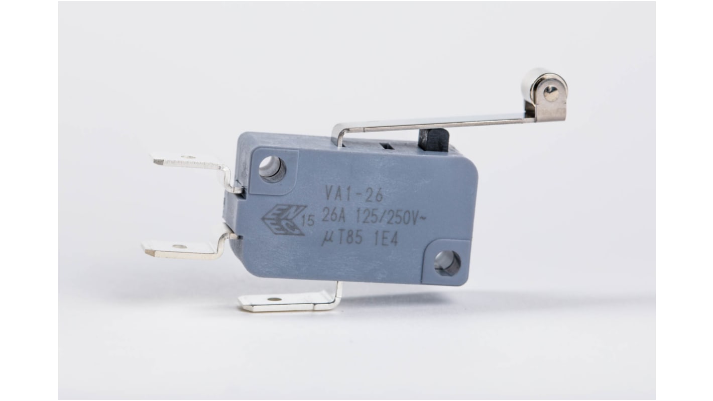 VA1-26Q1-06E0-Z | Zippy Roller Lever Snap Action Micro Switch, Solder ...