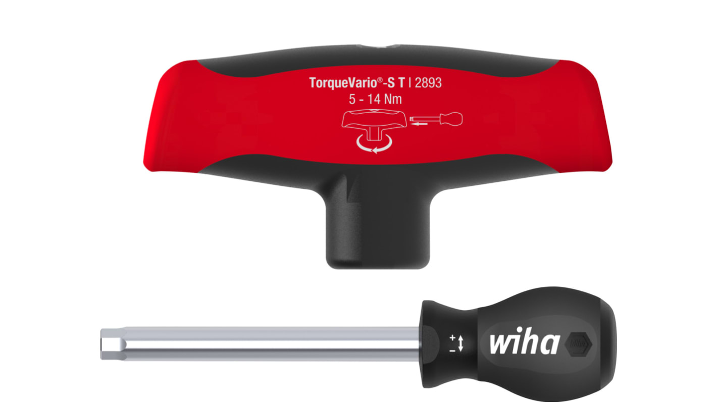 29233 | Wiha Adjustable Hex Torque Screwdriver, 5 → 14Nm, 6 mm Drive ...