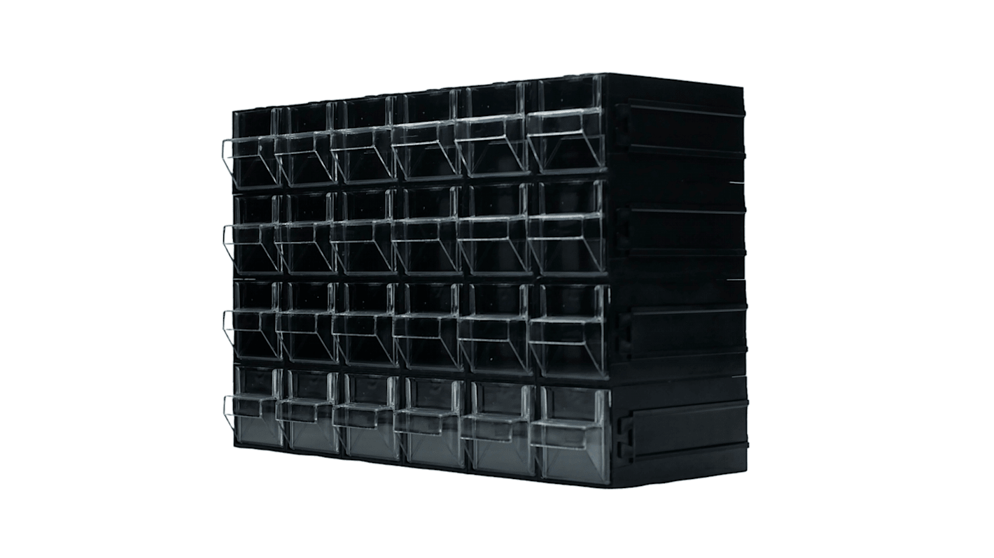 RS PRO 24 Drawer Storage Unit, Polystyrene, 225mm x 338mm x 133mm ...