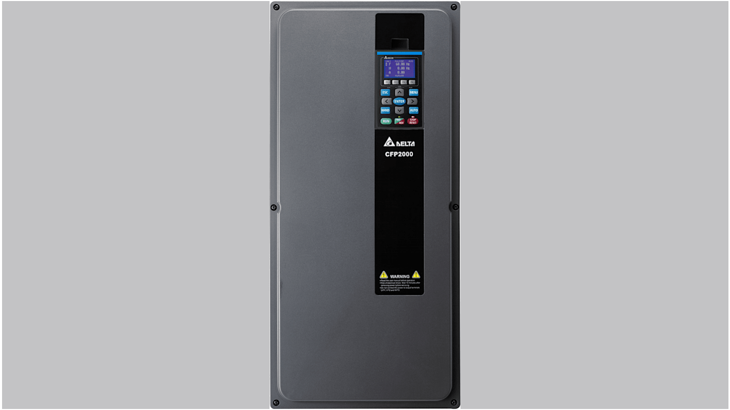 VFD300FP4EA-52 | Delta Electronics Variable Speed Drive, 30 kW, 3 Phase, 460 V, 60/45 A, CFP2000 ...