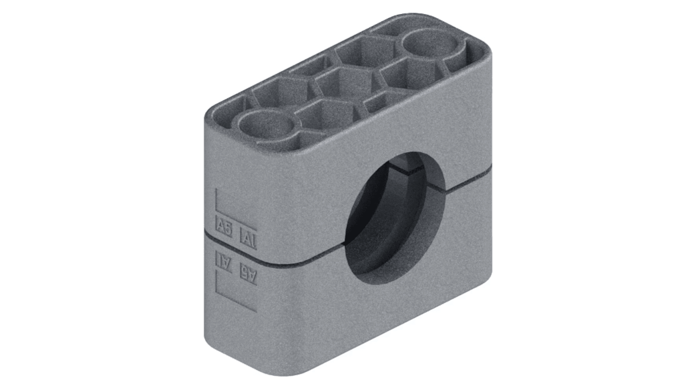 Parker Double Hydraulic Pipe Clamp for 42mm tube, RAA542X | RS