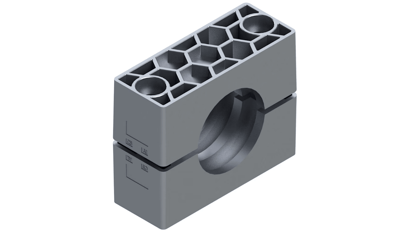 Parker Double Hydraulic Pipe Clamp for 16mm tube, RCA116X | RS