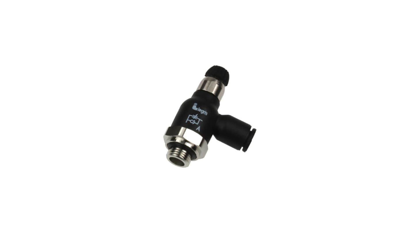 Legris 7060 Series Pneumatic Flow Control Regulator, M12 to 6 mm, 7060 ...