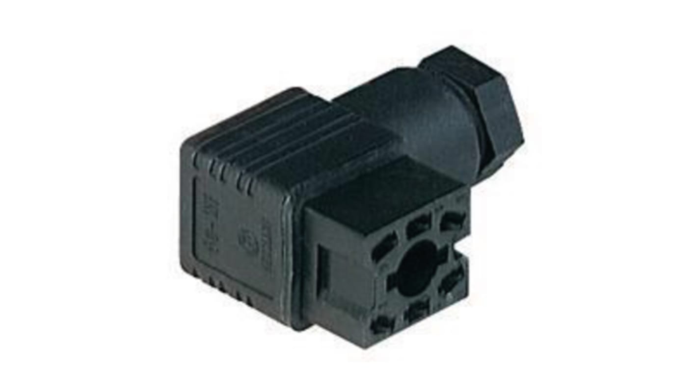 932447100 | Hirschmann, GO Series IP65 Black Screw 6P Angled Power ...