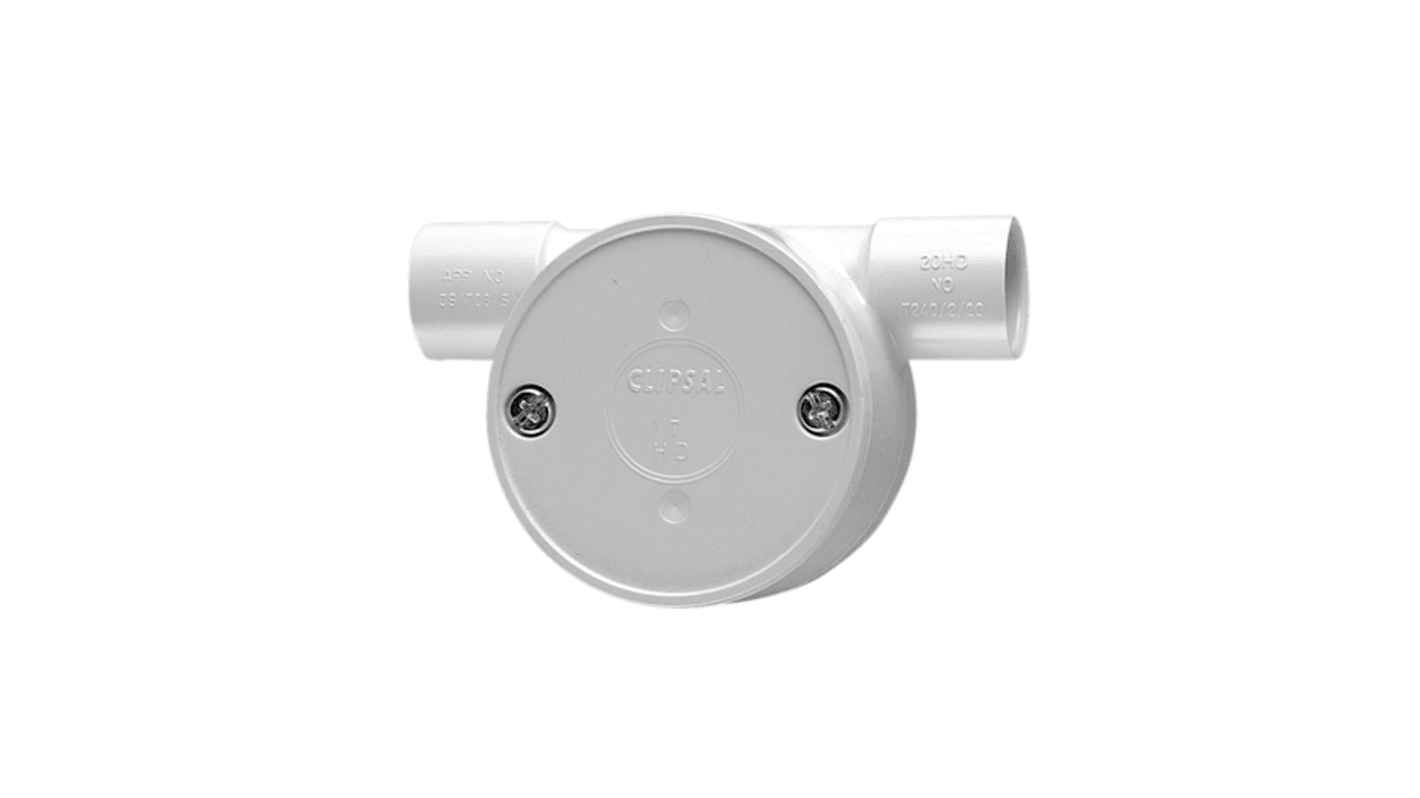 T240/2/20-GY | Clipsal Electrical T240 Series Series Grey PVC Junction ...