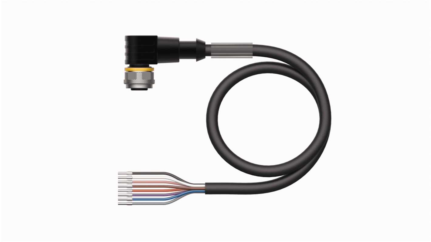 WKC8T-2/TXL | Turck WKC Series, M12 Female Connector, 2m Cable Length ...
