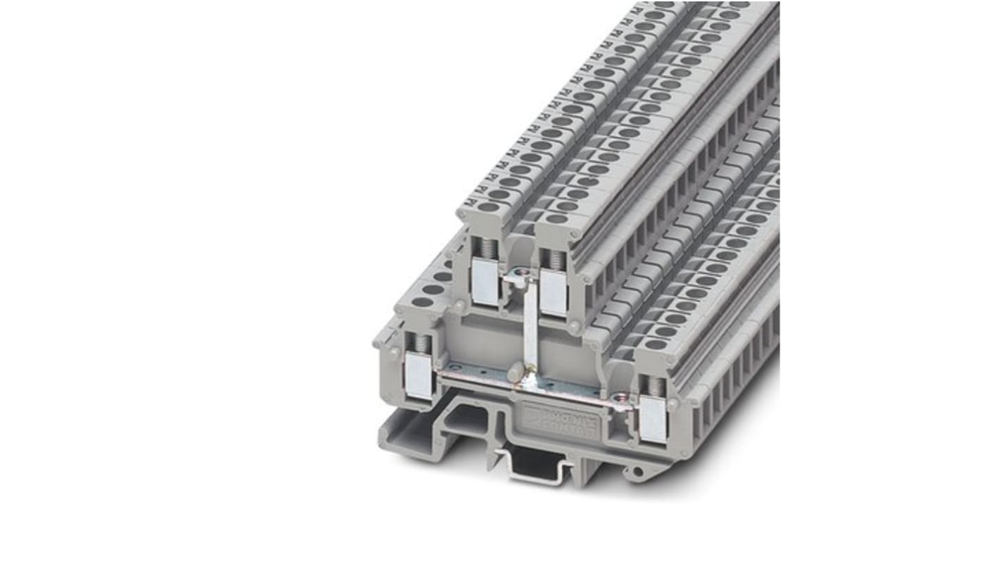 2800583 | Phoenix Contact MBKKB Series Grey Feed Through Terminal Block, 0.25 → 4mm², Feed ...