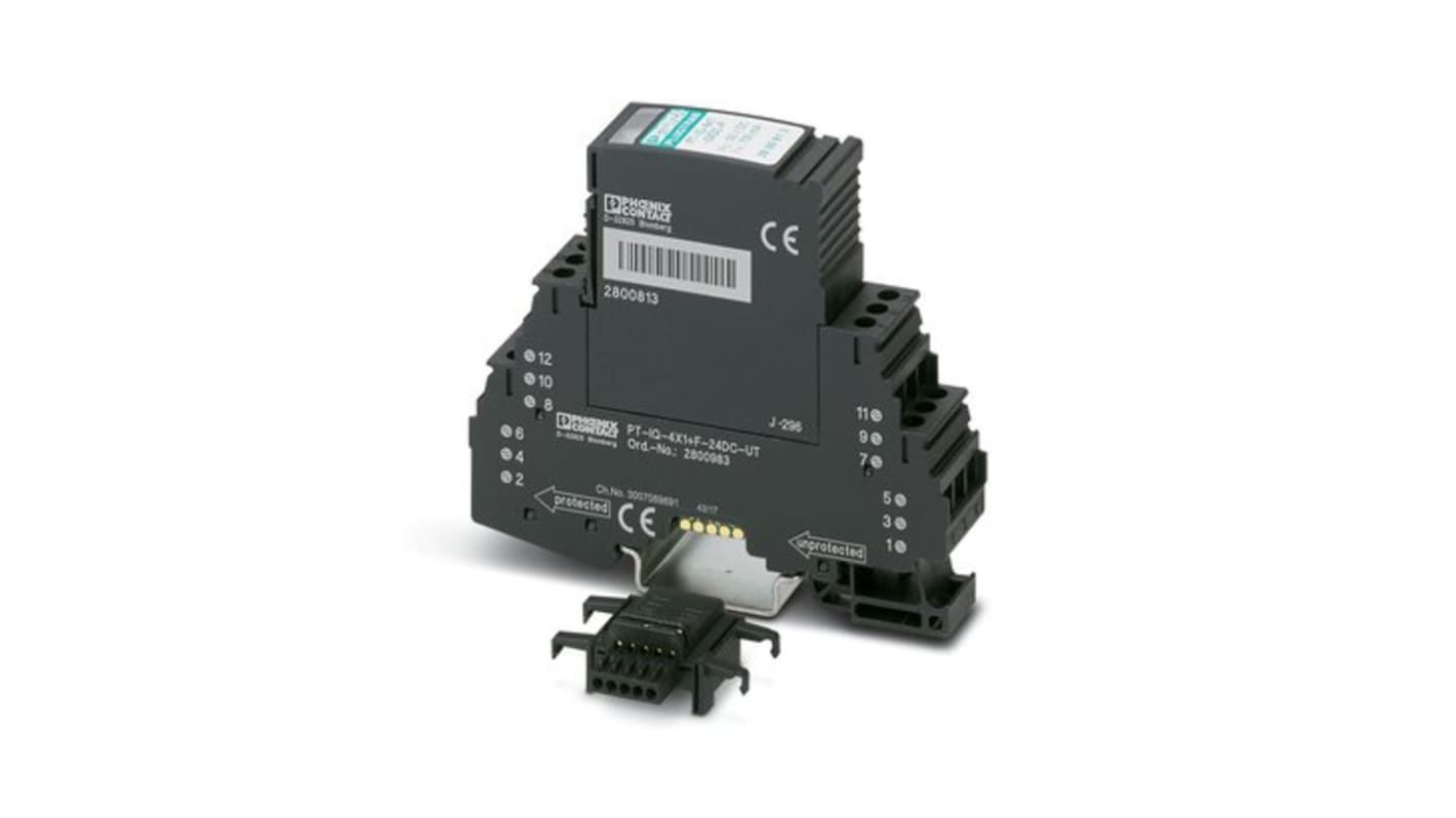 2800983 | Phoenix Contact Surge Protector, 0.7A, 950V (Volts), DIN Rail ...
