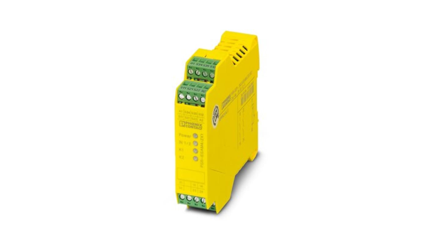 2900526 | Phoenix Contact Dual-Channel Safety Relay Safety Relay, 24V ...