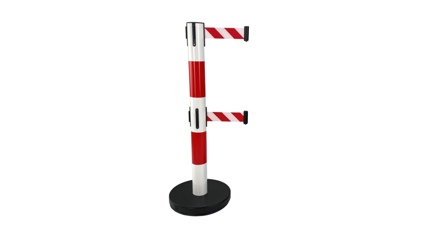 REDO4RBRB | Viso Red & White Steel Retractable Barrier, 4m, Red, White ...