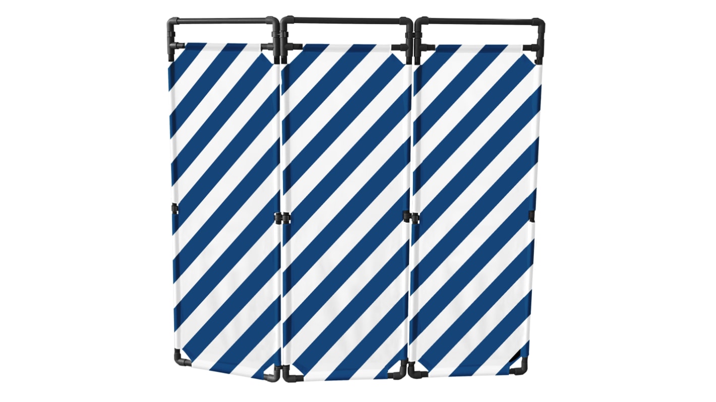 TRAVO180BB | Viso Blue, White PVC Folding Barrier | RS