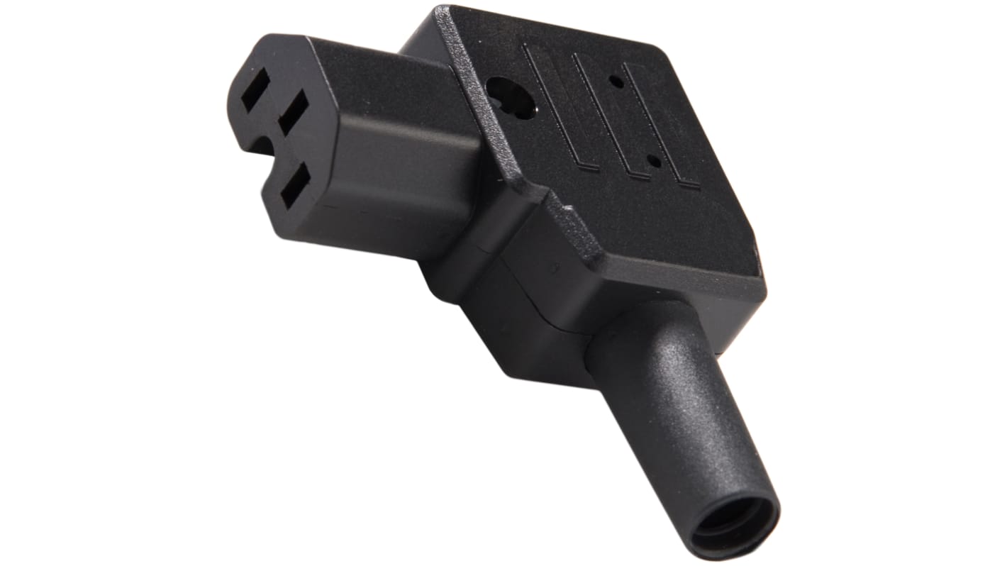 RS PRO C15 Left Angle Cable Mount IEC Connector Socket, 10A, 250 V | RS