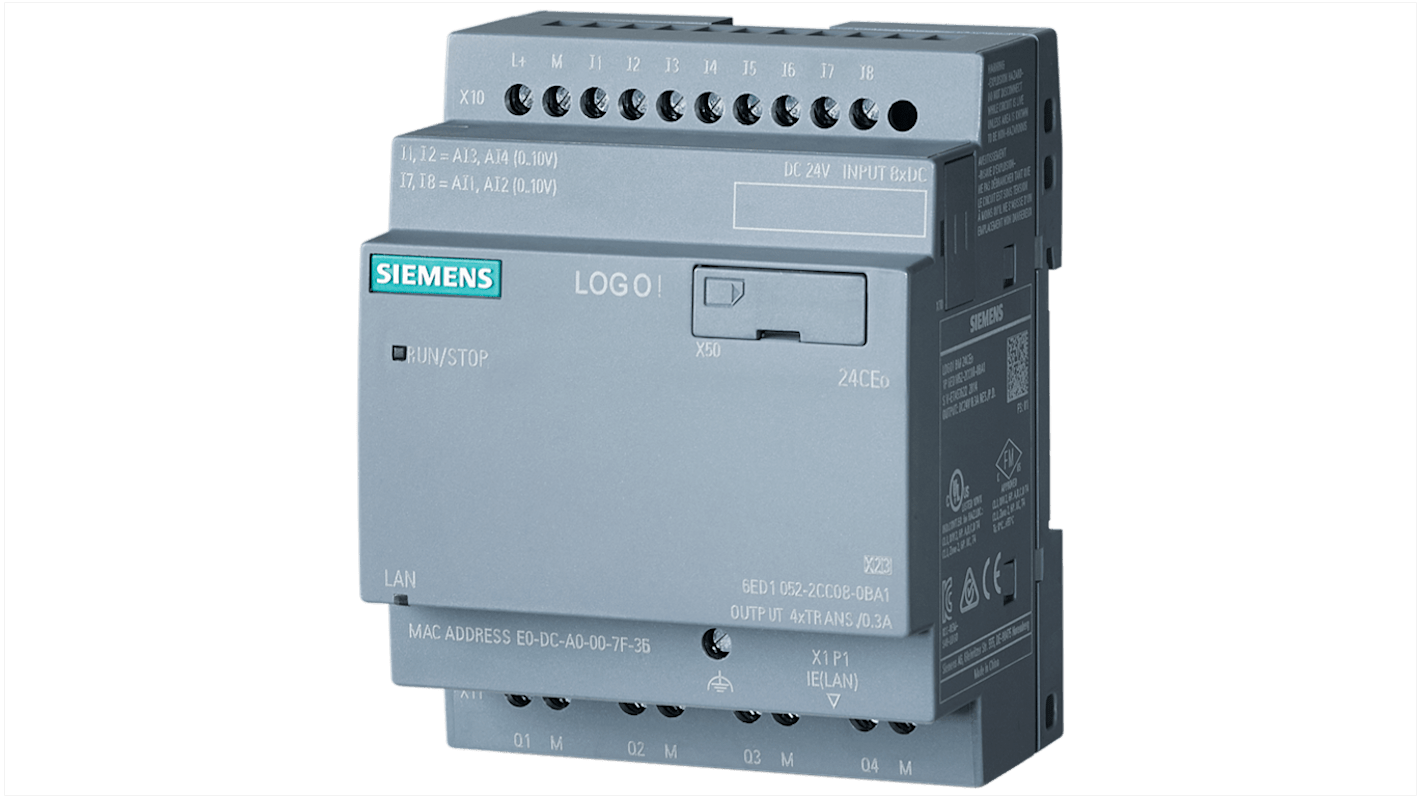 6ED1052-2CC08-0BA2 | Siemens LOGO! Series Logic Module for Use with ...