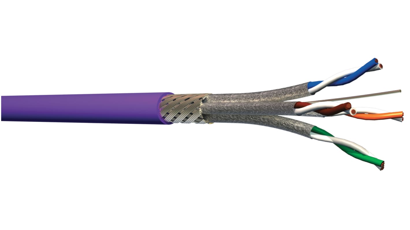 60045SHEVRS | CAE Groupe Cat7 Ethernet Cable, Tinned Copper Braid, Red ...
