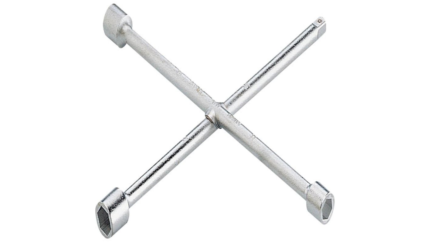 76-1T | SAM Steel 4-way Cross Wrench, 17 mm, 19 mm, 22 mm Capacity | RS