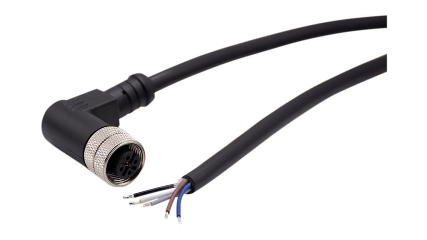 RND 205-01226 | RND Right Angle Female 5 way M12 to Straight Connector ...