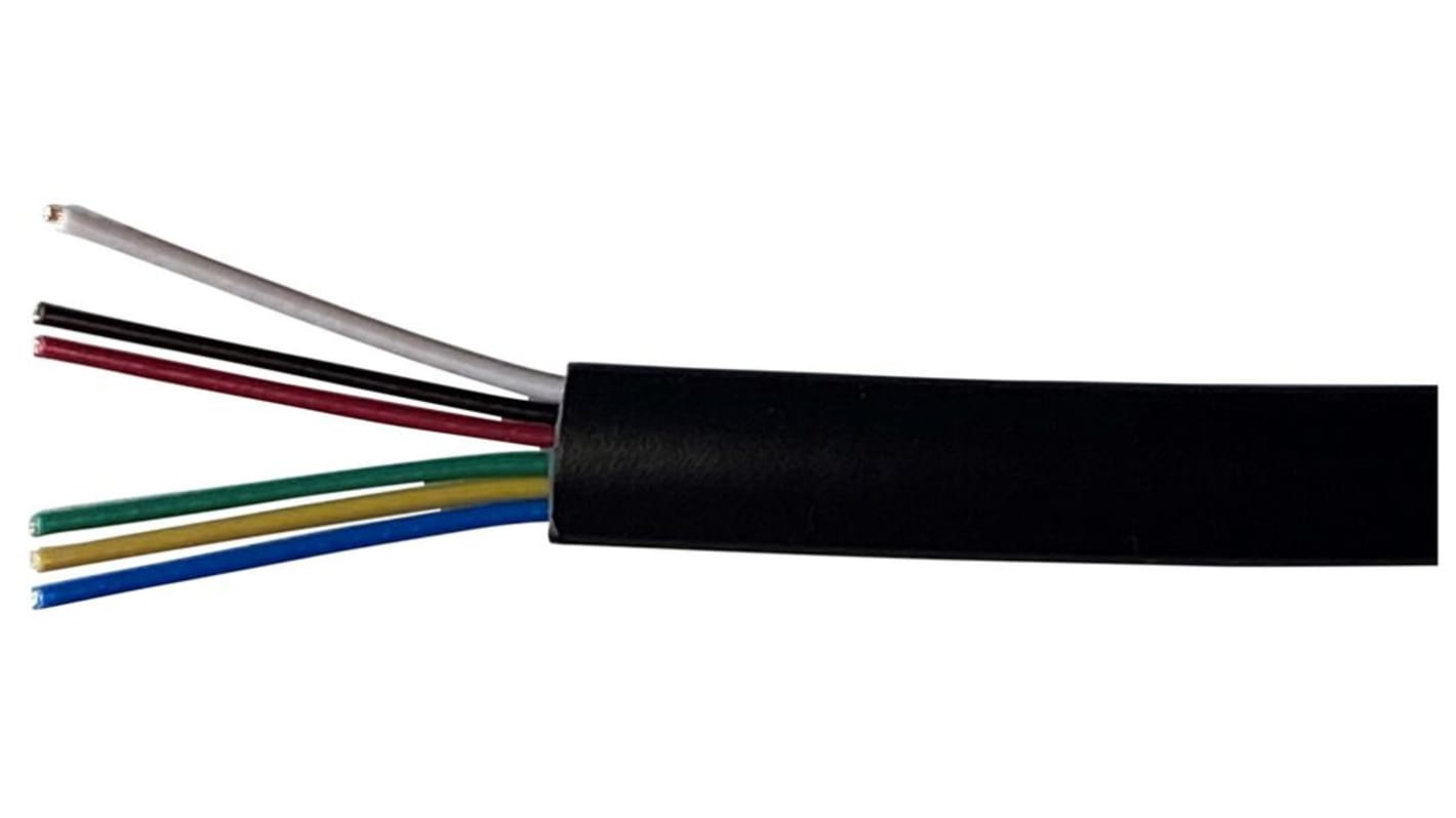 RND 475-00752 | Multicore Telecom PVC 6x0.16mm² BLK 100M | RS
