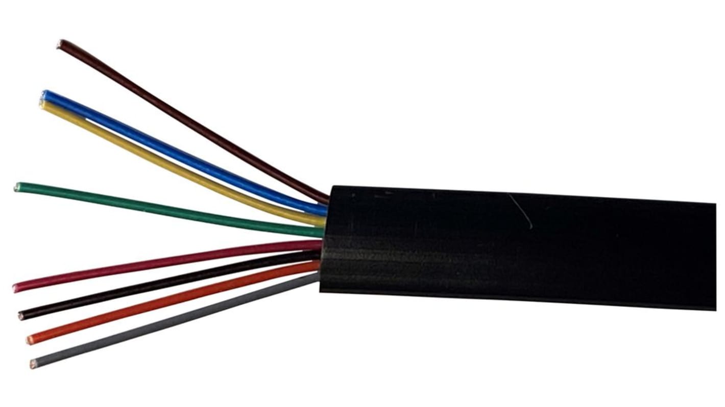 RND 475-00754 | MP Telecom PVC 8 x0.16mm² BLK 100M | RS