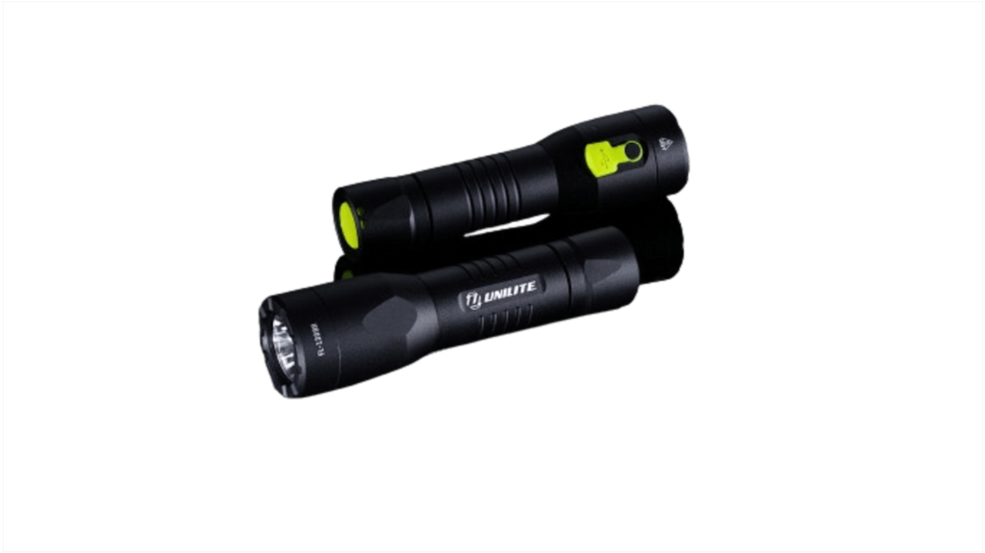 FL-1300R | Unilite LED Torch Black - Rechargeable 1300 lm, 139 mm | RS