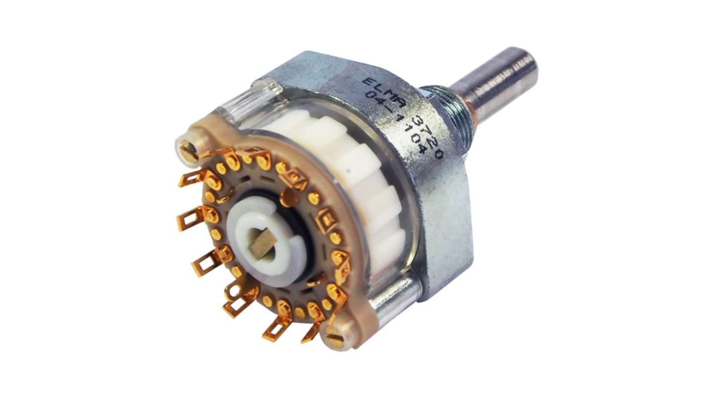 04-1264 | Elma, 6 Position Rotary Switch, 2A, Solder Lug | RS
