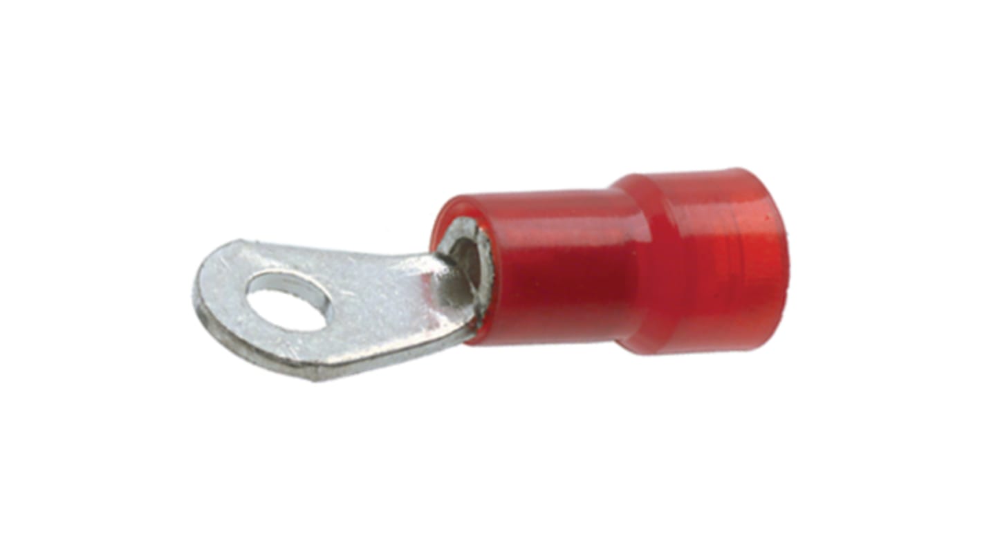 3605A | Ring cable lug Red 3.2mm PU=Pack of 100 | RS