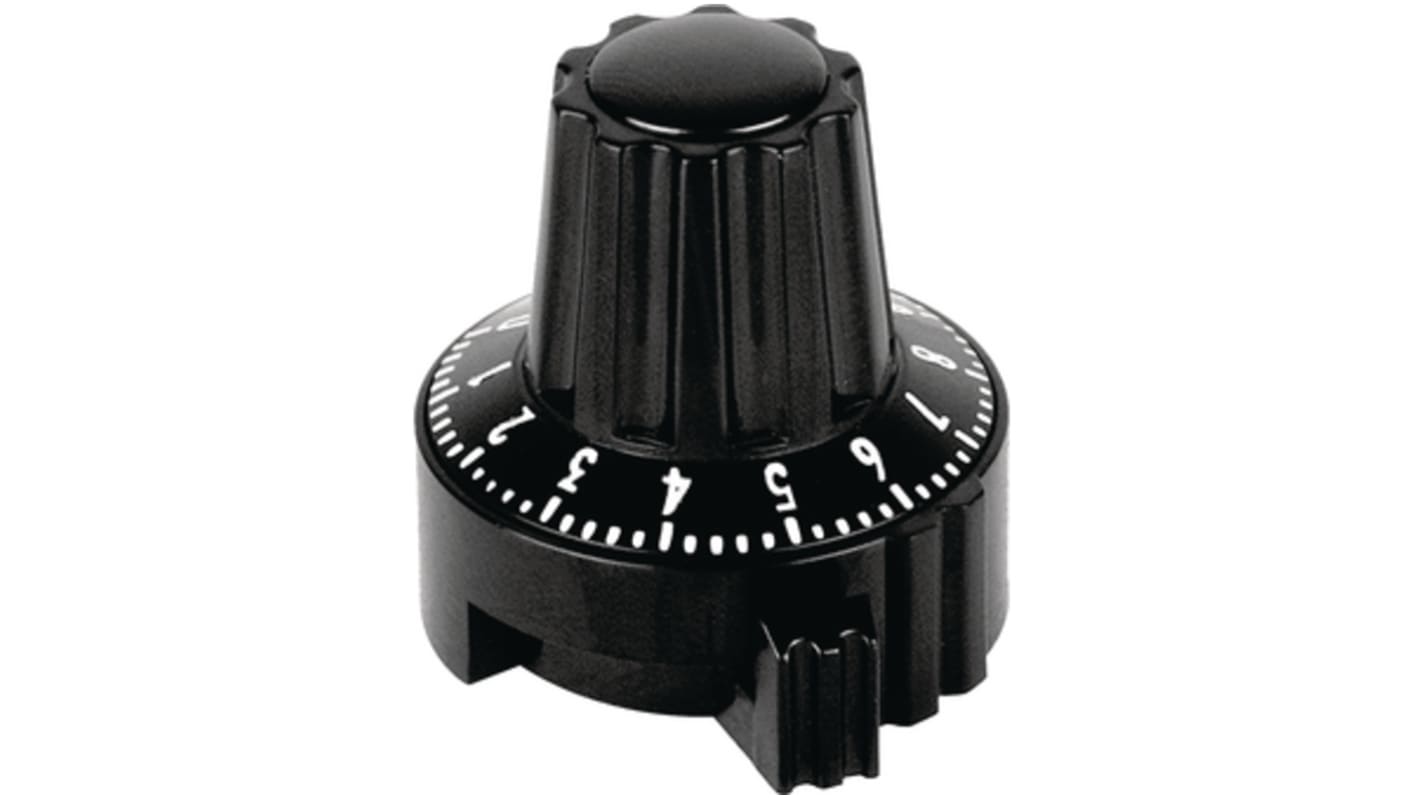 4331.6032 | Locking knob with scale Black 22.8mm | RS