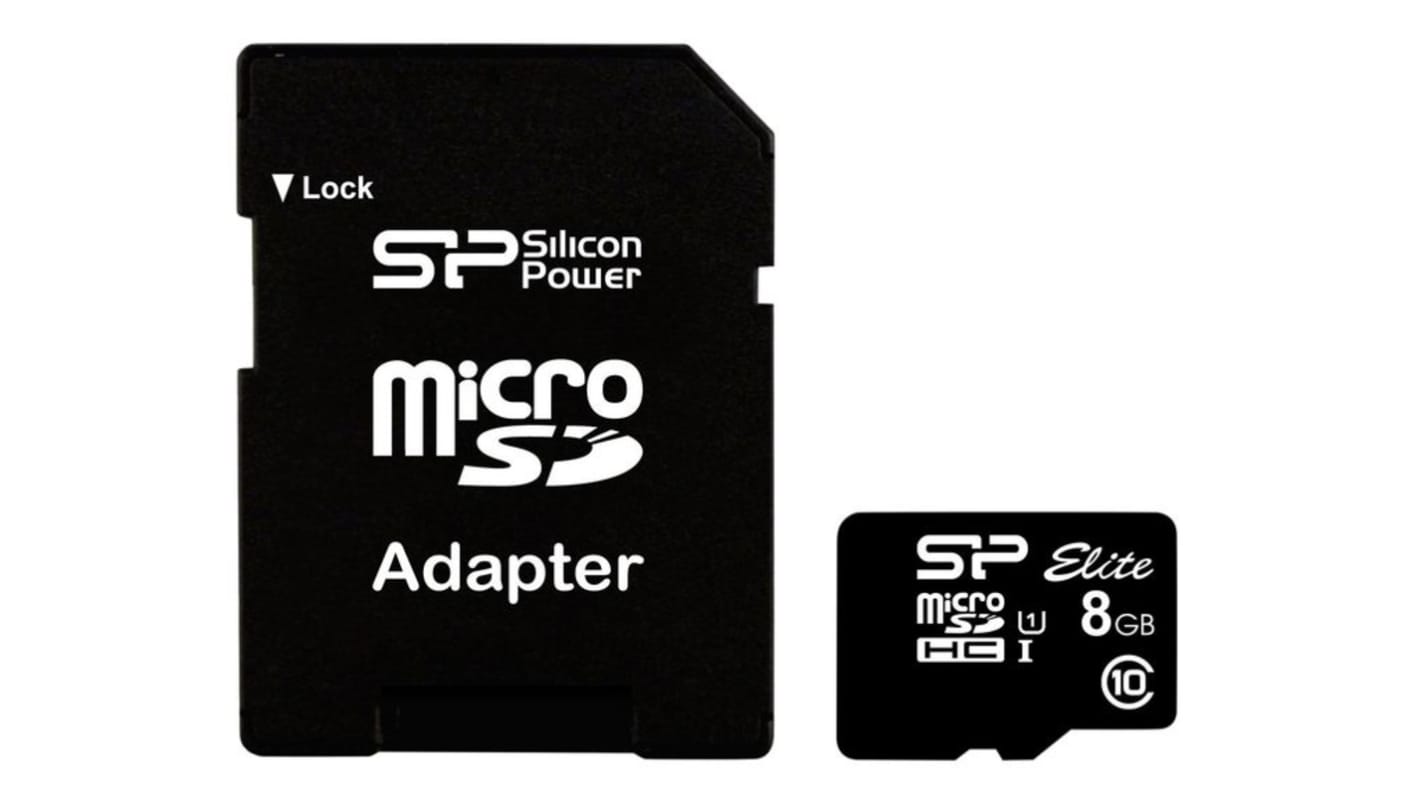 SP008GBSTHBU1V10SP | Silicon Power 8 GB MicroSDHC Micro SD Card, Class ...