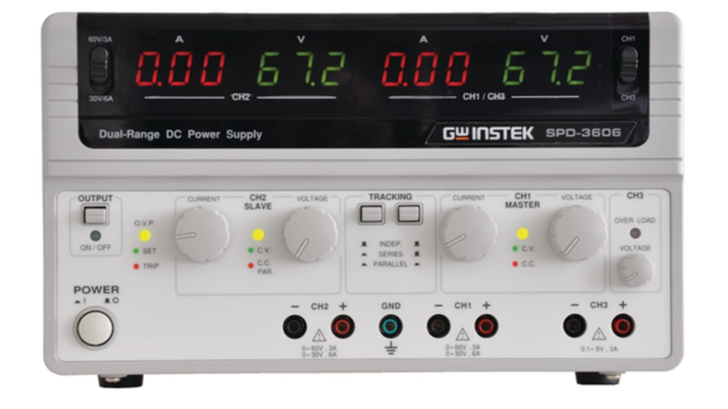 SPD-3606 | GW Instek SPD Series Digital Bench Power Supply, 0 → 30V dc ...
