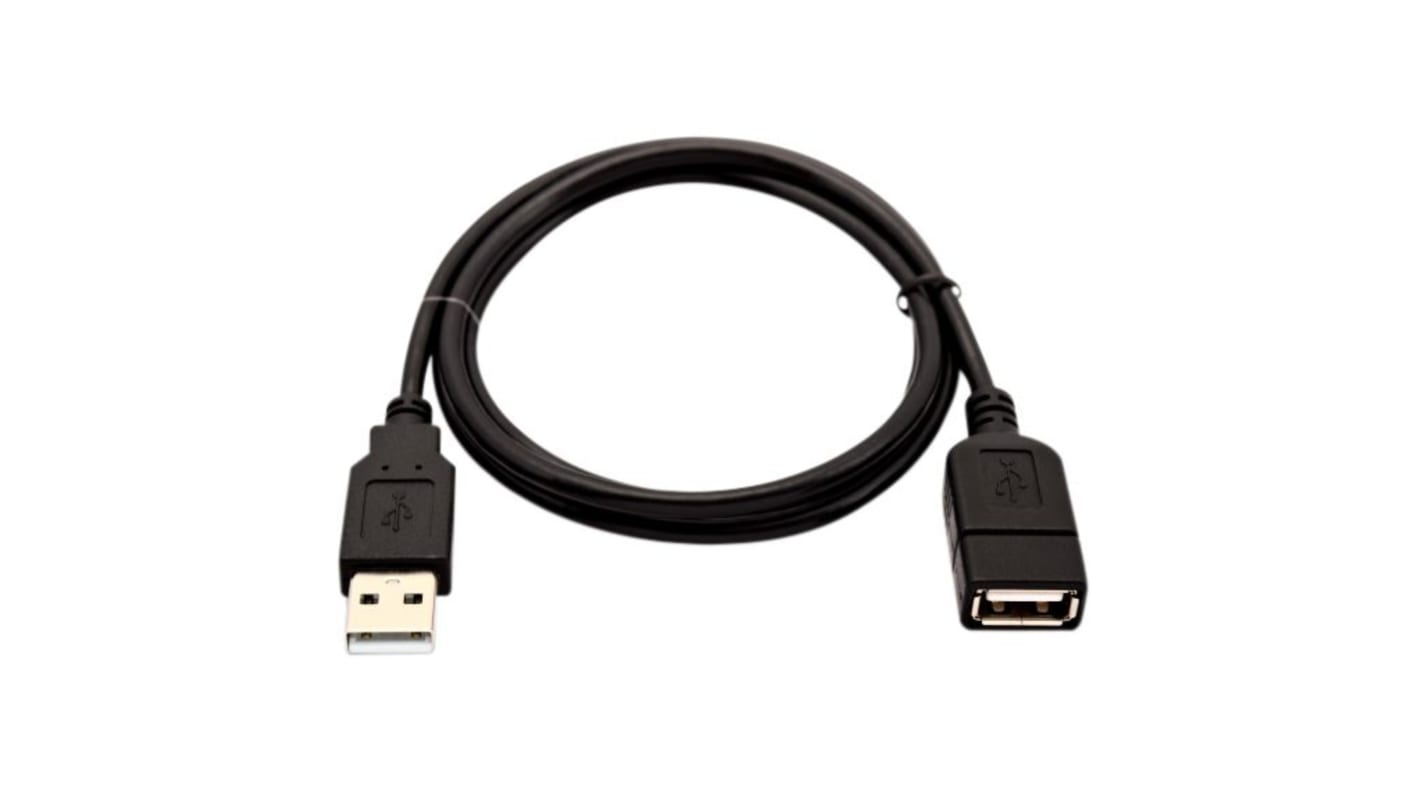 V7USB2EXT-01M-1E | V7 USB 2.0 Cable, Male USB A to Female USB A Cable, 1m | RS