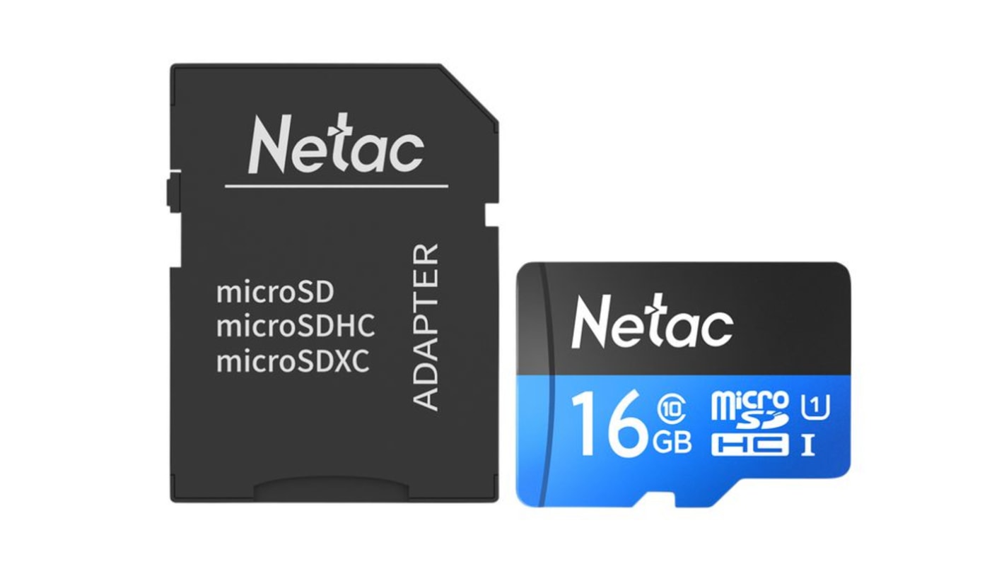 NT02P500STN-016G-R | Netac 16 GB MicroSDHC Micro SD Card | RS
