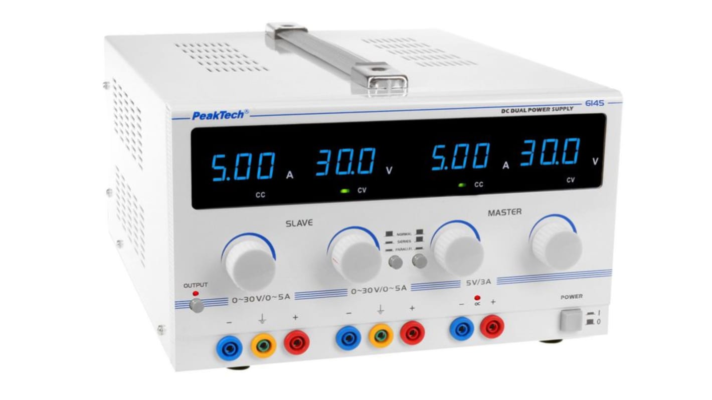 P6145 | PeakTech PeakTech 6145 Series Digital Bench Power Supply, 2 x 0 ...