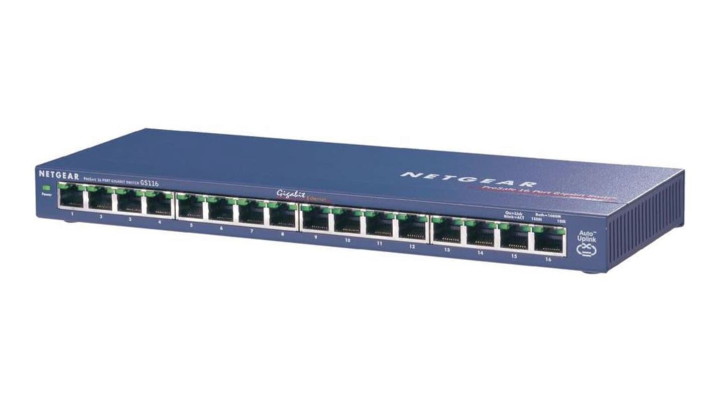Netgear GS116GE, Unmanaged 16 Port Ethernet Switch | RS