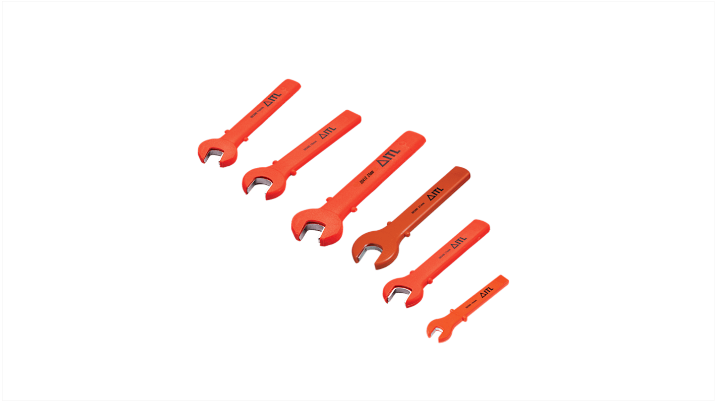 1163 | ITL Insulated Tools Ltd 6-Piece Open Ended Spanner Set, VDE ...