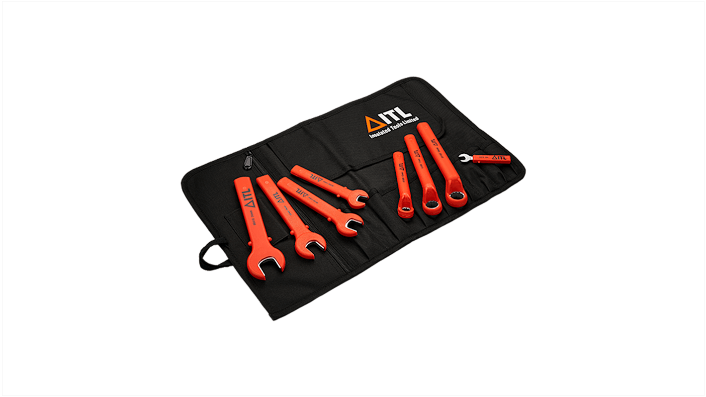 1165 | ITL Insulated Tools Ltd 8-Piece Open Ended Spanner Set, 2BA mm ...