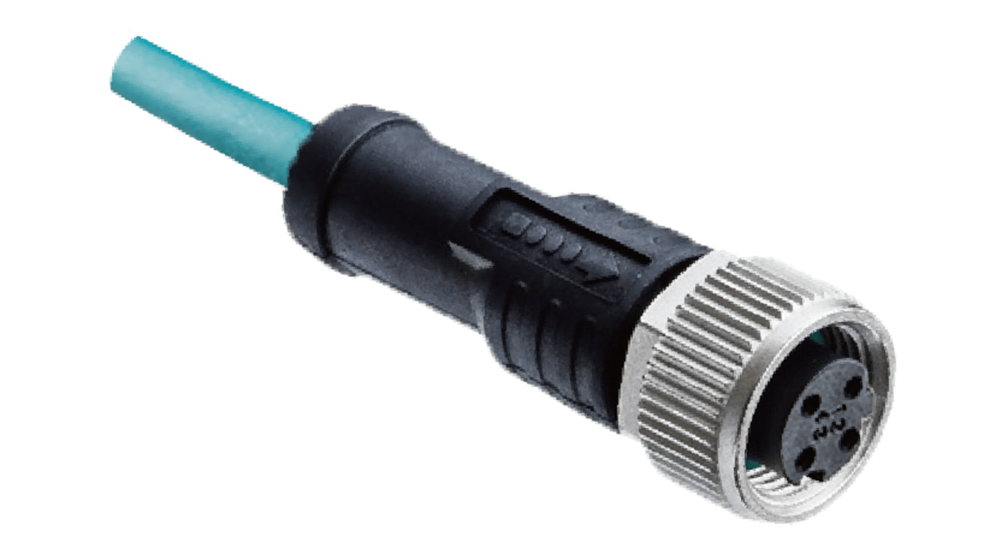 MSDS-04BFFM-SL8E02 | Amphenol Industrial Straight Female 4 way M12 to ...