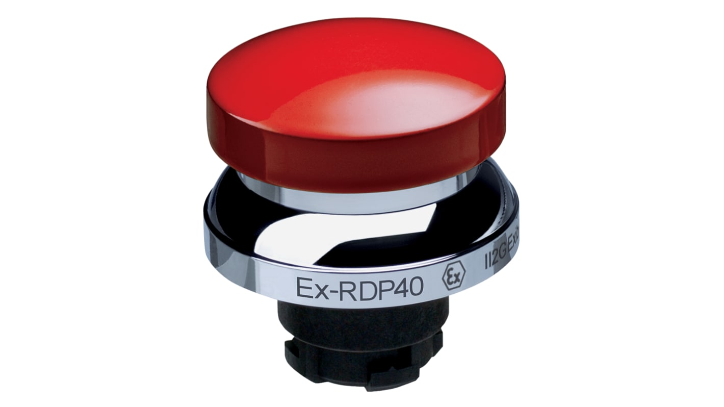 EX-RDP40RT | Schmersal EX-RDP Series Red Momentary Push Button Head, 22 ...